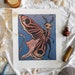 Luna Original Handmade Woodcut Print - Etsy