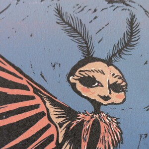 Luna Original Handmade Woodcut Print - Etsy