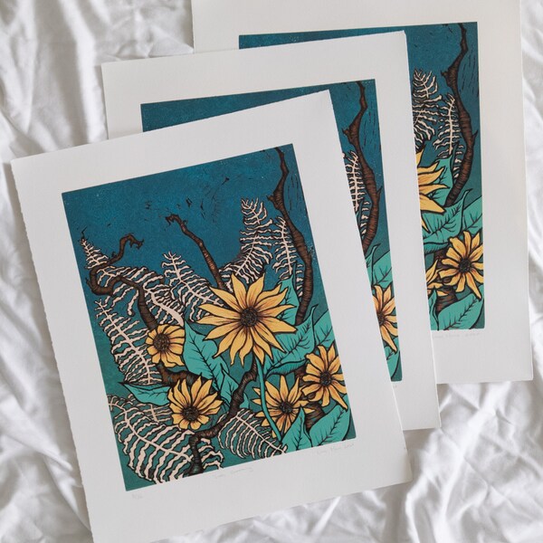 Woodcut Print - Etsy