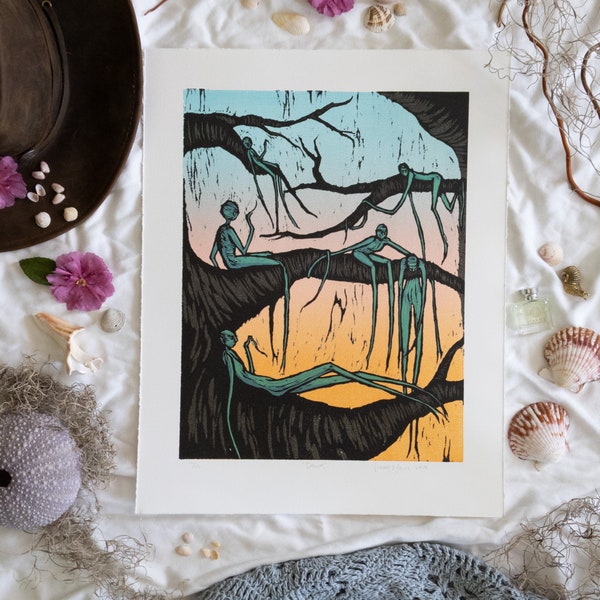 Reduction Woodcut - Etsy