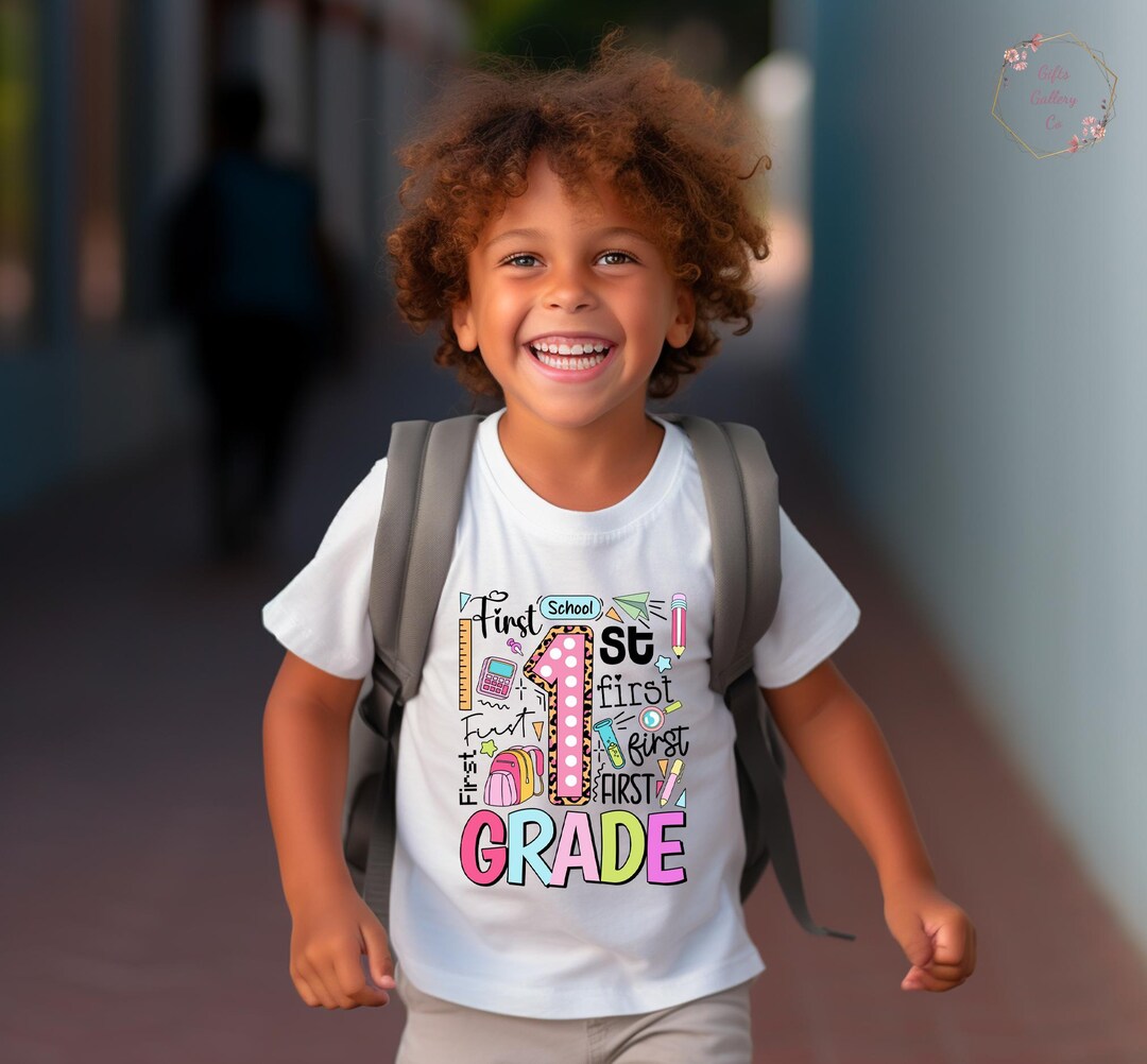 1st First Grade Shirt, Adorable First Grade Shirt for Girl, Cute 1st ...