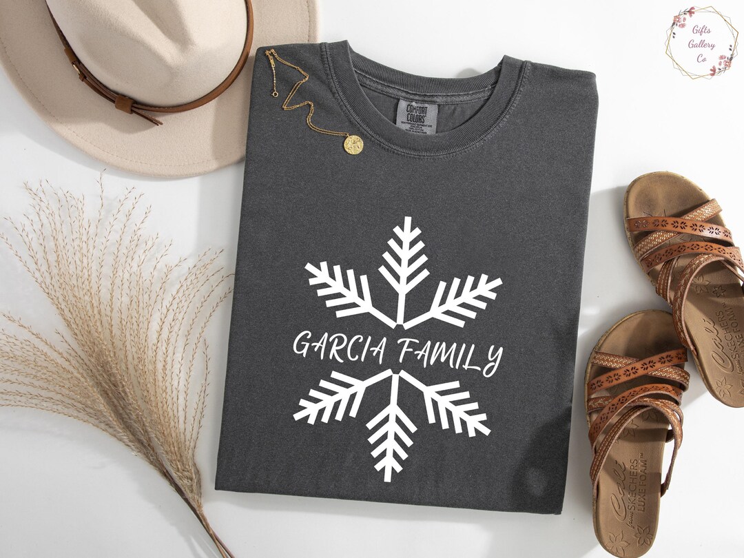 Comfort Colors® Snowflake Custom Family Shirt, Cozy Personalized Tee ...