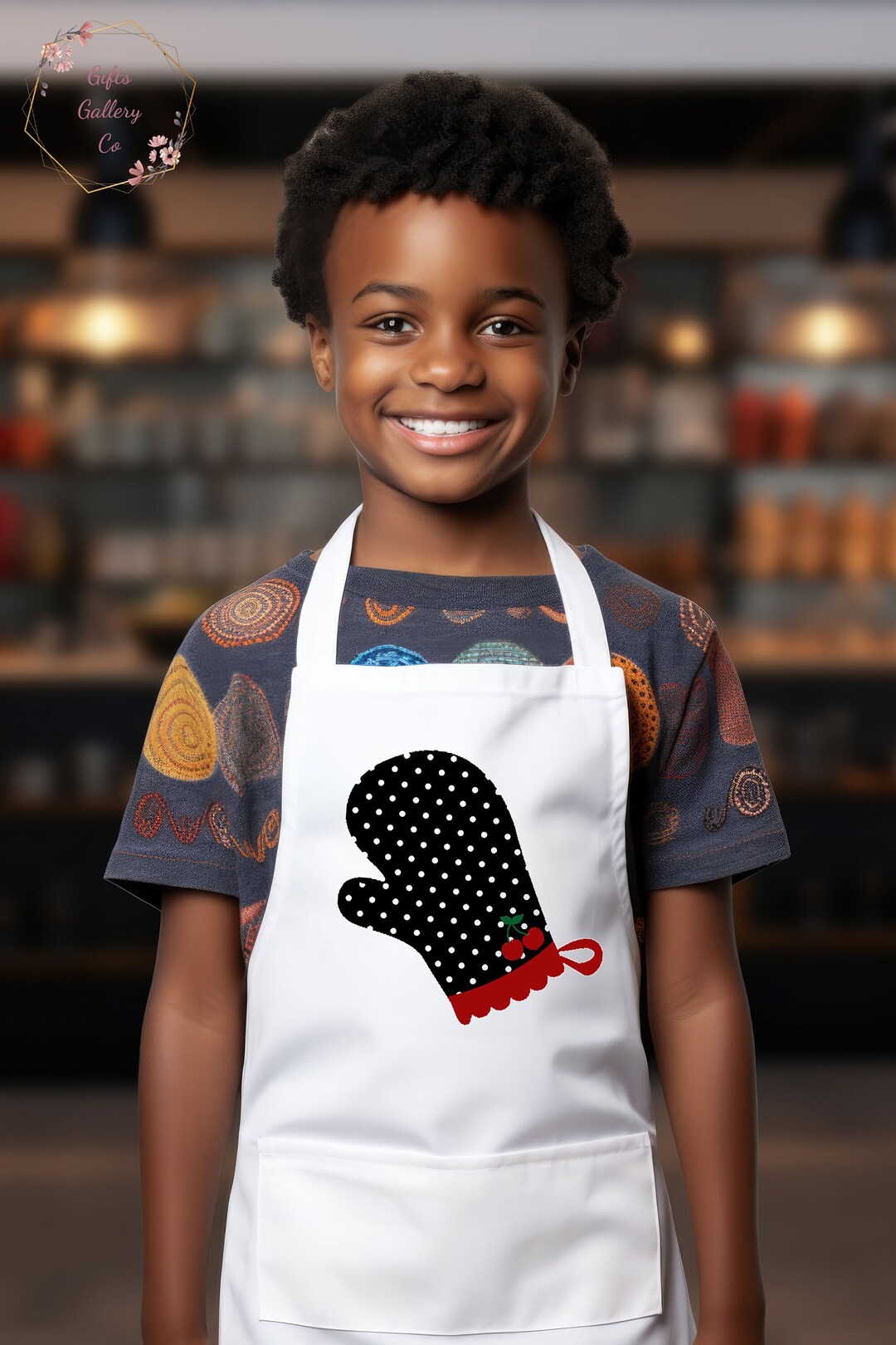 Glove Patterned Apron, Cooking Kitchen Gift, Apron, Kids Apron ...