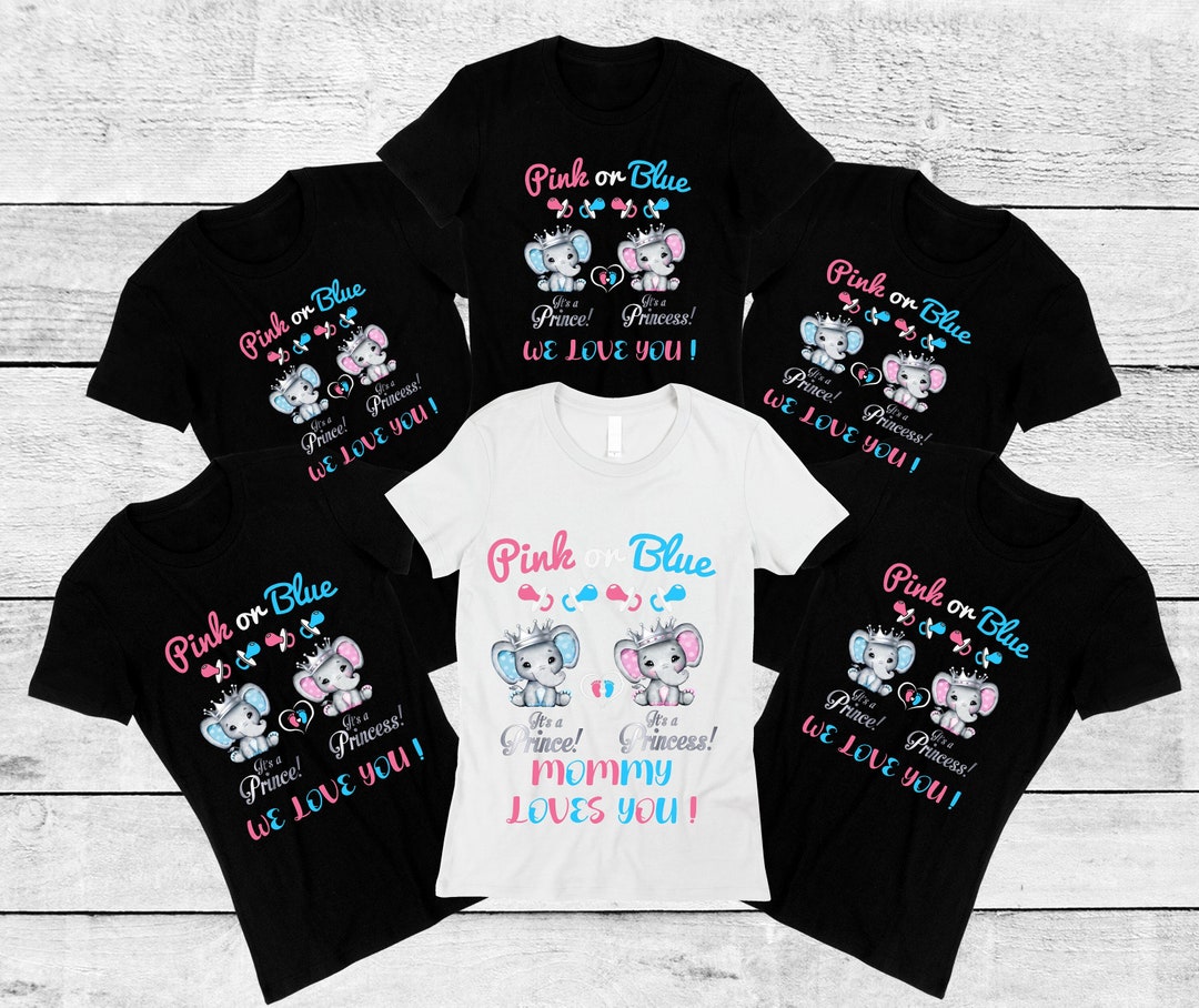 Pink or Blue We Love You Shirts Mommy Daddy Gender Reveal - Etsy