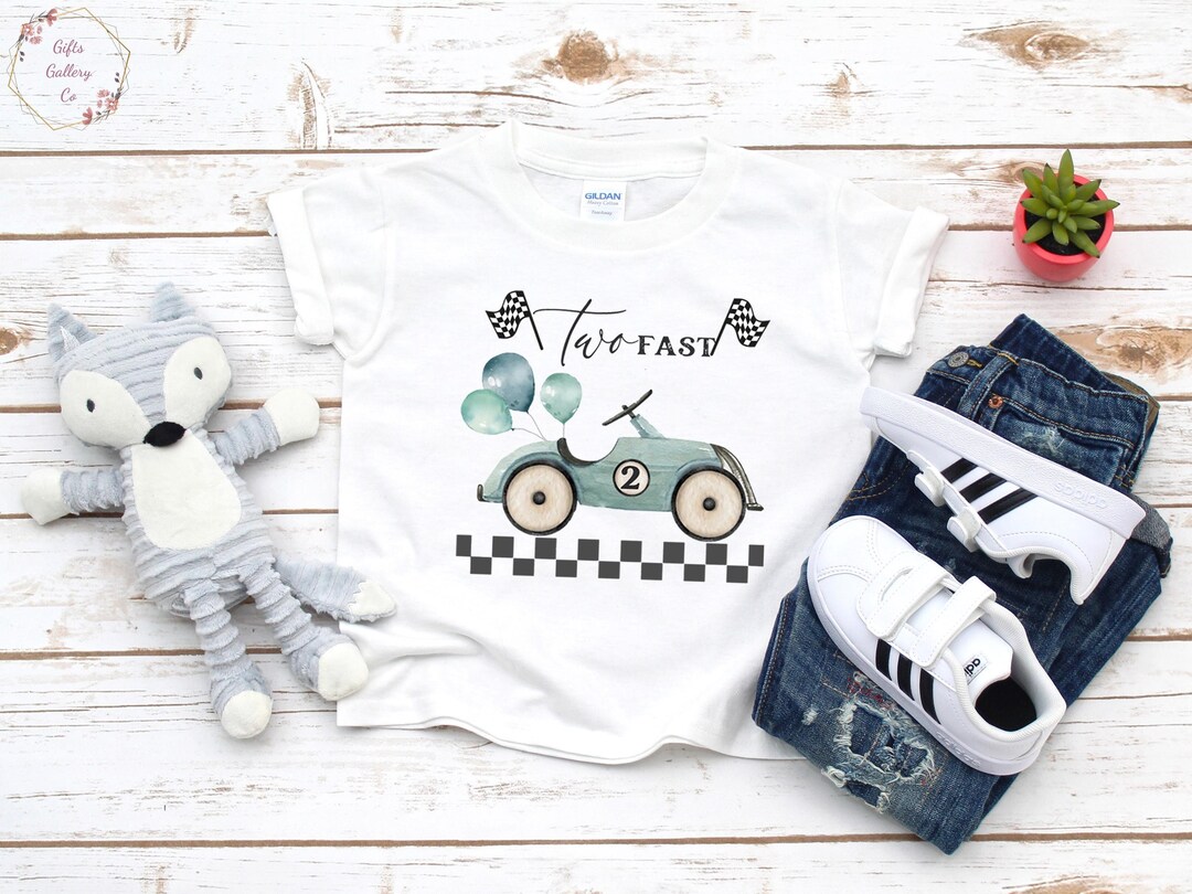 Two Fast Race Car Shirt, Racing T-shirt, Race Car Birthday, Toddler Boy ...