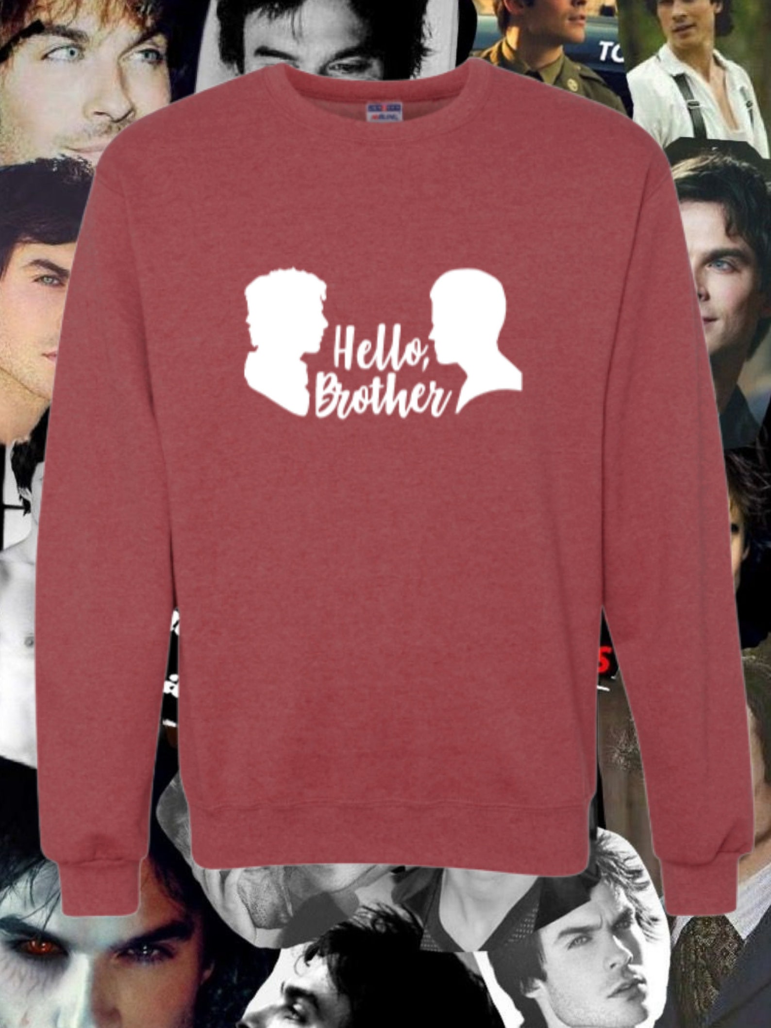 Hello Brother Crewneck TVD Merch TVD The Vampire Diaries | Etsy