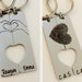 Personalized Couples Keychain Matching 2pc Couple Keychain Customized ...
