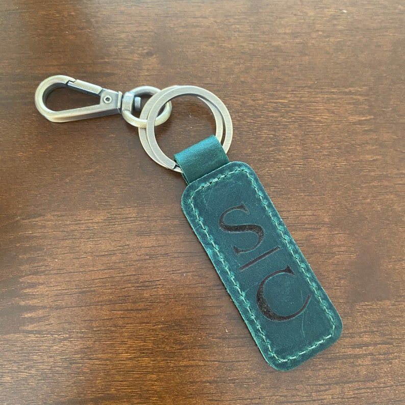 Personalized Leather Keychain Customized Leather Keychain | Etsy