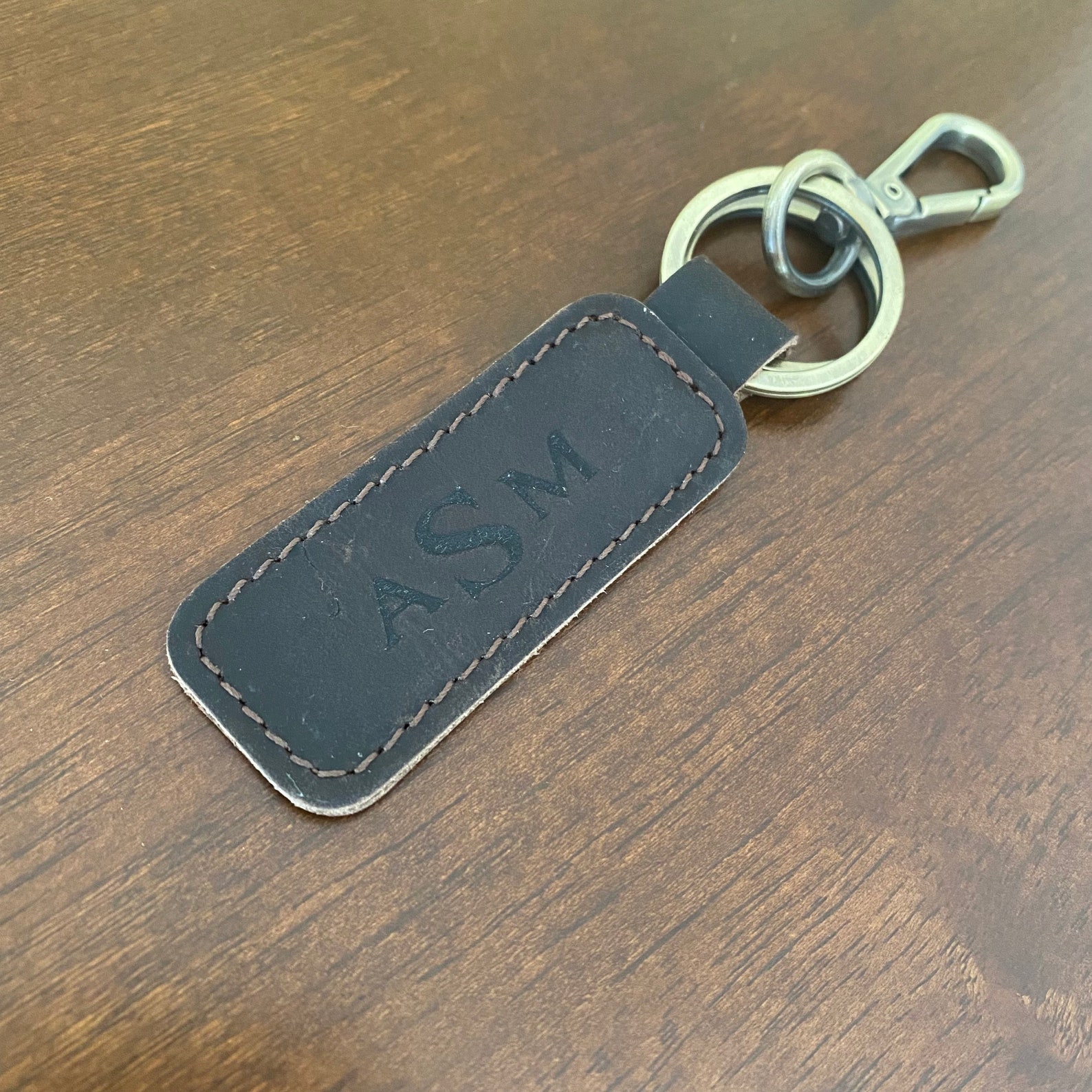 Personalized Leather Keychain Customized Leather Keychain | Etsy