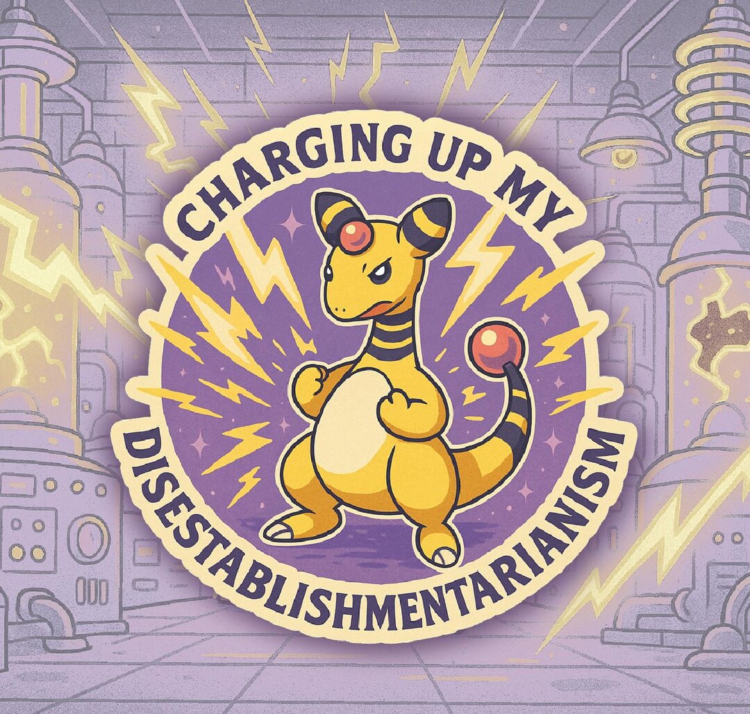 Ampharos Vinyl Sticker - Disestablishmentarianism - Etsy