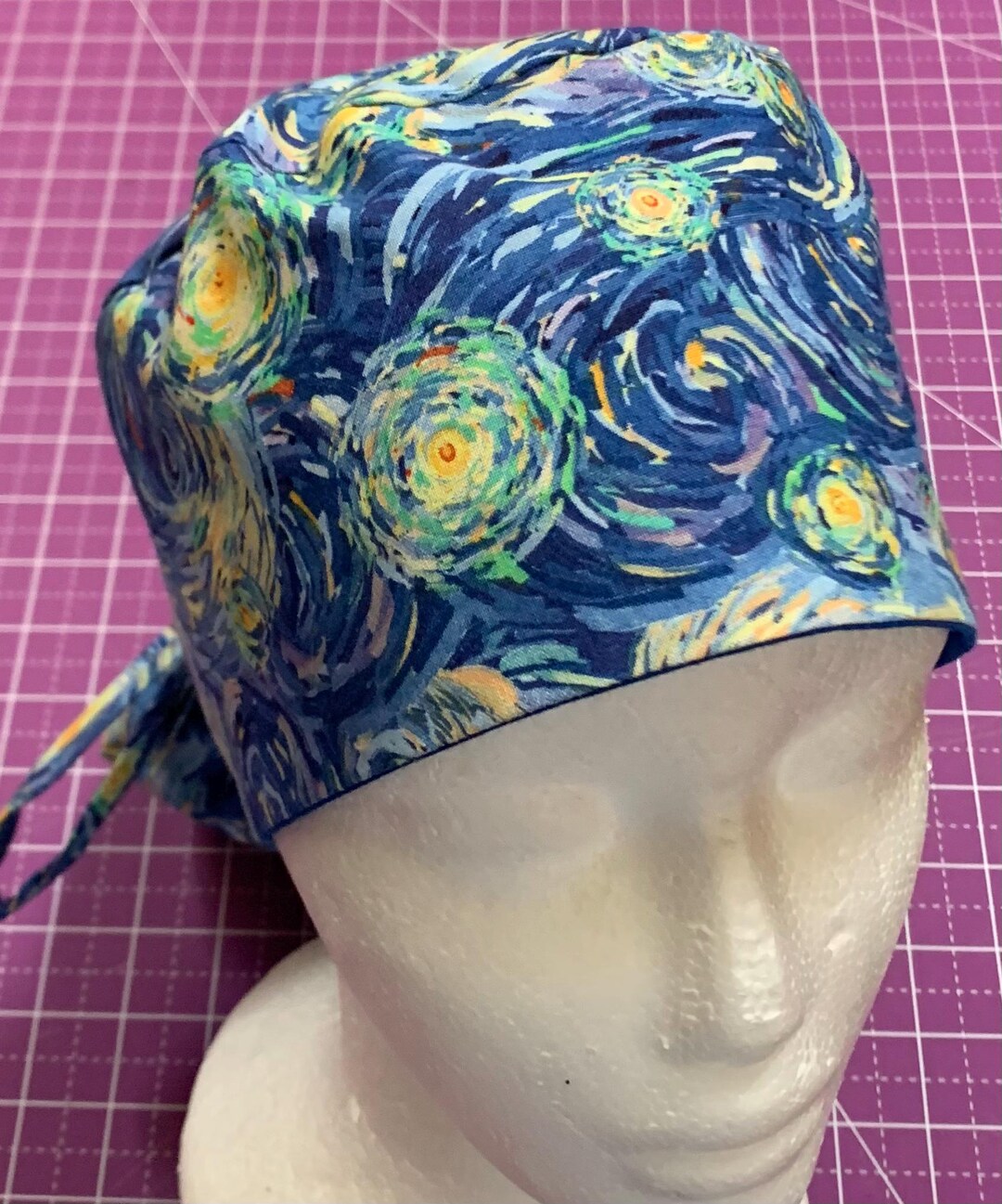 Starry Night Ponytail Scrub Cap: Art Enthusiast - Etsy