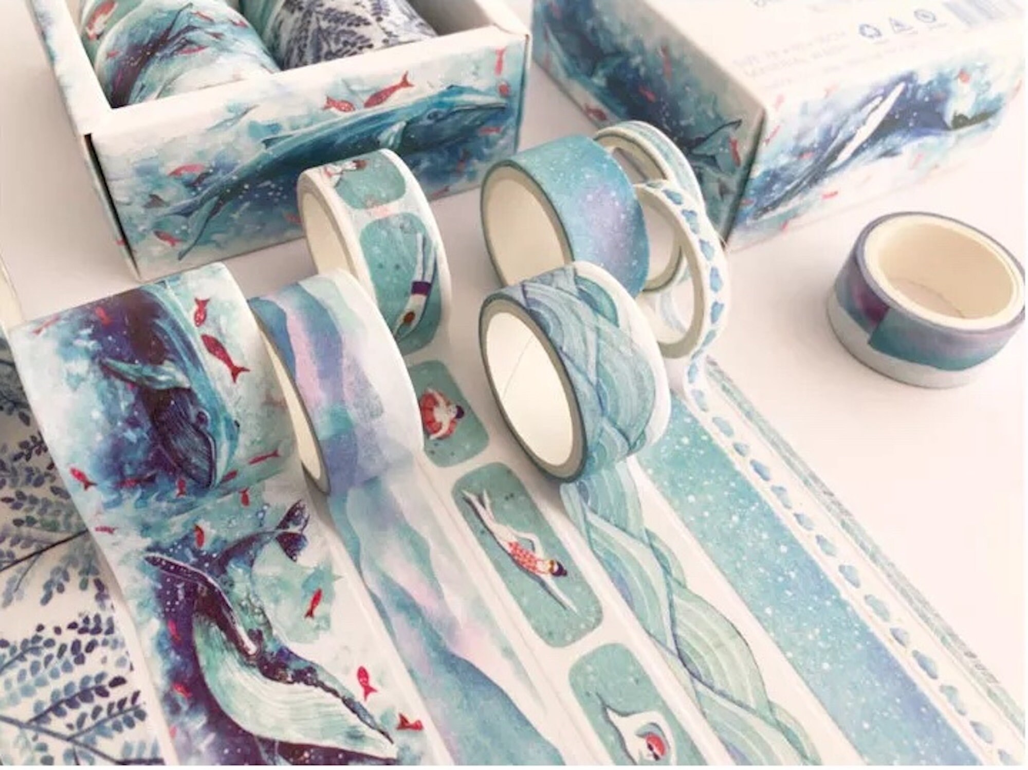 Blue Rhythm Washi Tape Box Set of 8 - Etsy