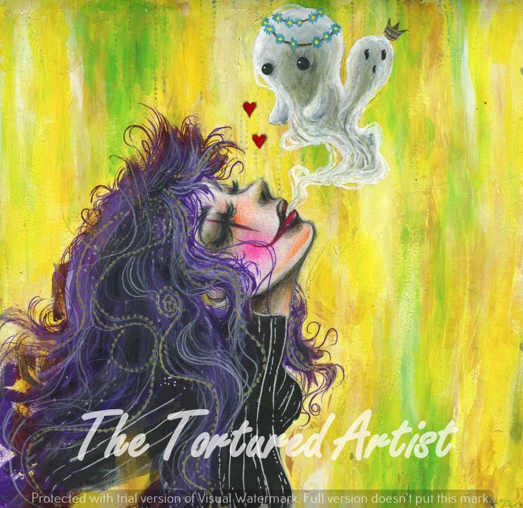 HAUNTED SOUL; Prints, Painting, Wall Art, Home Decor, Pretty Girl ...