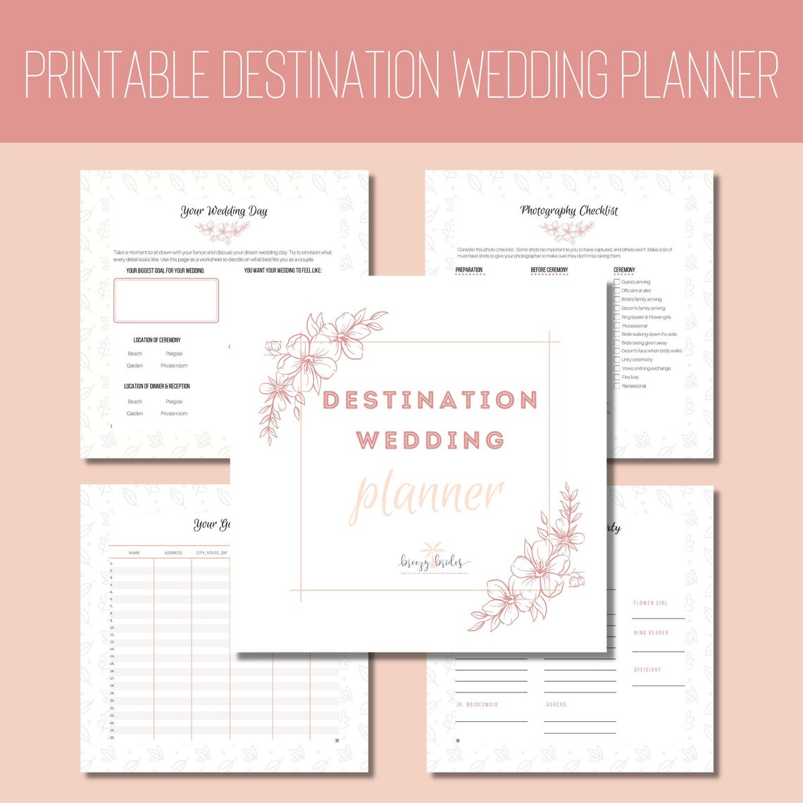 Printable Destination Wedding Planner - Etsy