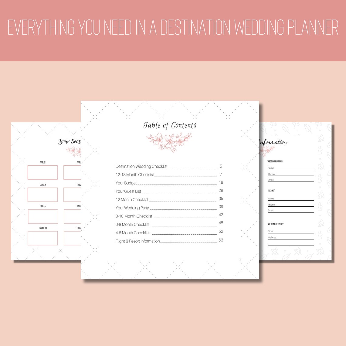Printable Destination Wedding Planner - Etsy