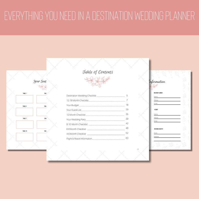 Printable Destination Wedding Planner - Etsy