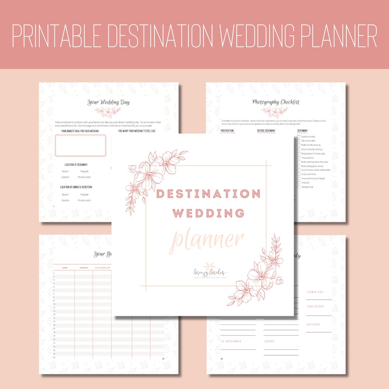 Printable Destination Wedding Planner - Etsy