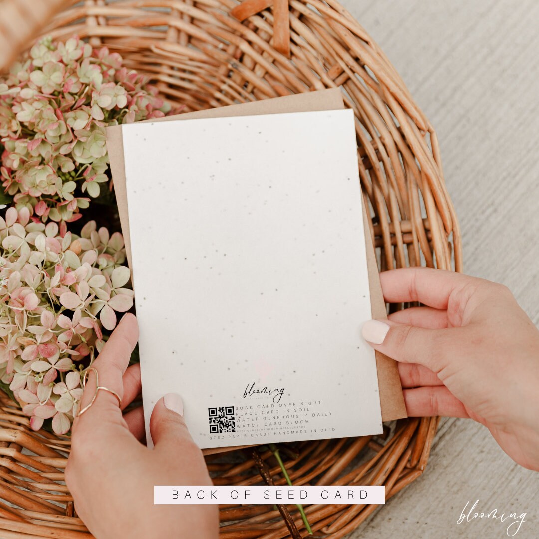 Seed Card. Happy Birthday Card, 6x4, Greeting Card, Hand Drawn, Happy ...