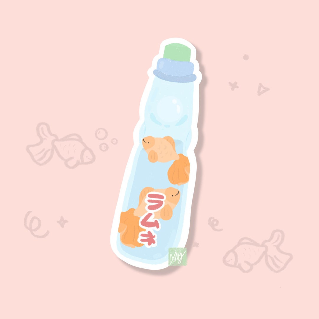 Ramune Soda Fish Bottle Vinyl Sticker - Etsy