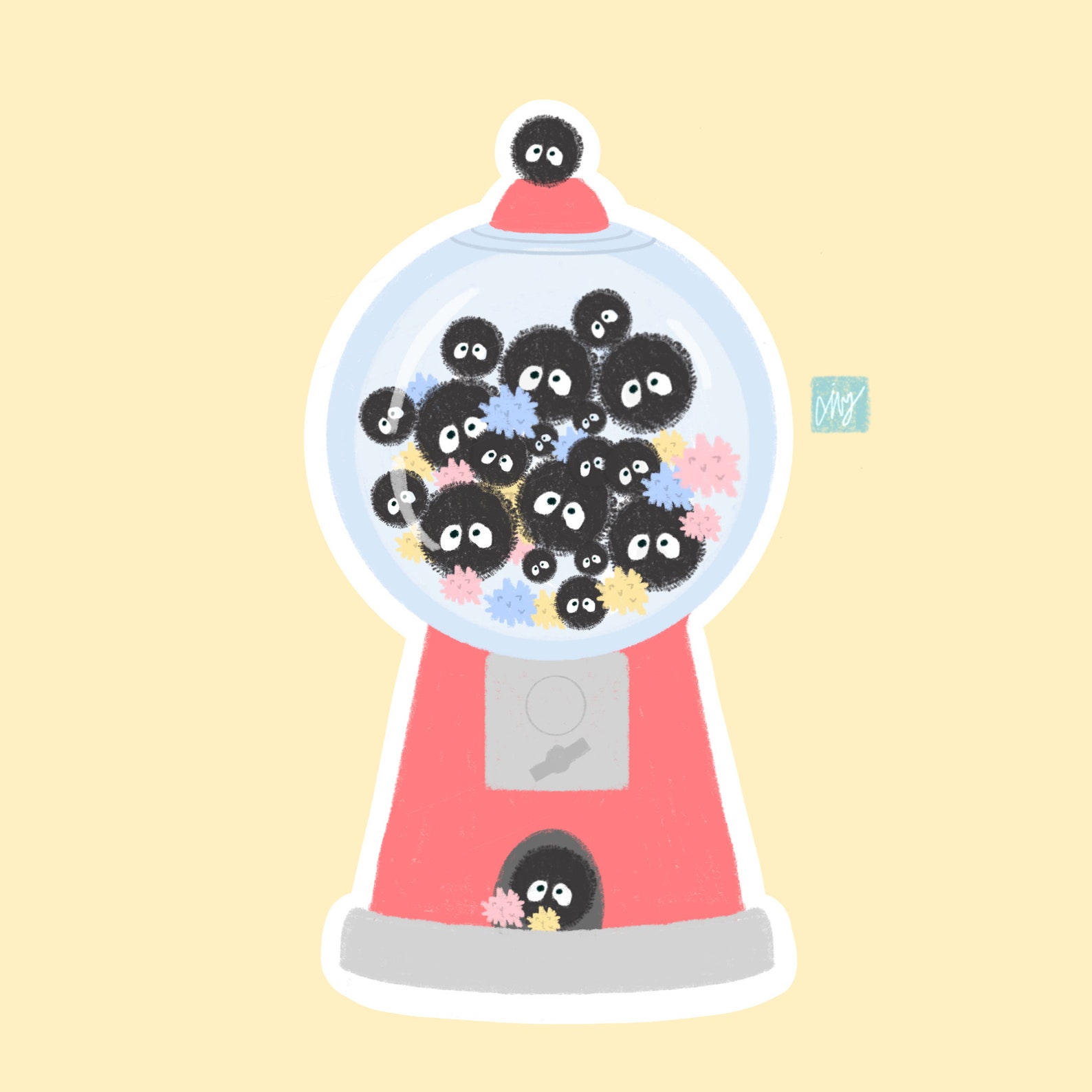 Soot Gumball Machine Vinyl Sticker - Etsy
