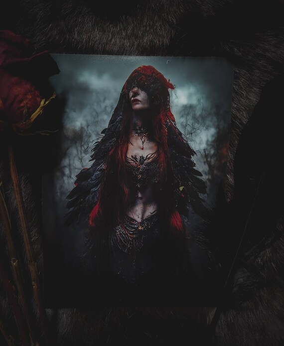 The Crow Queen 7 X 5 Art Print the Morrigan - Etsy