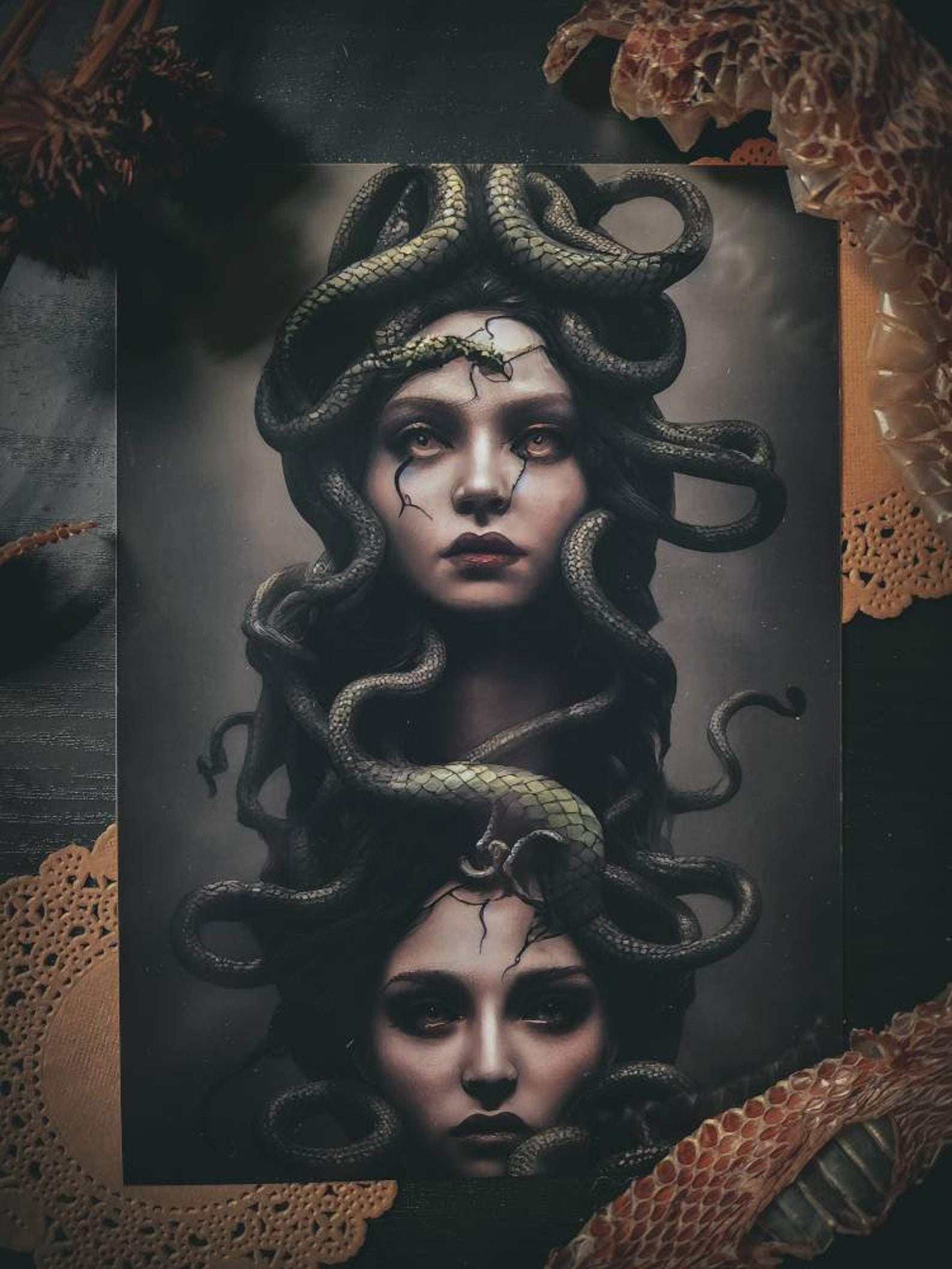 The Gorgons Art Print Medusa Witchcraft Dark Goddess - Etsy