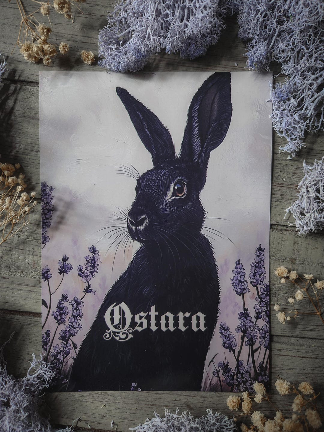 Ostara Familiar - 7" X 5" Art Print - Digital Art - Rabbit - Hare ...