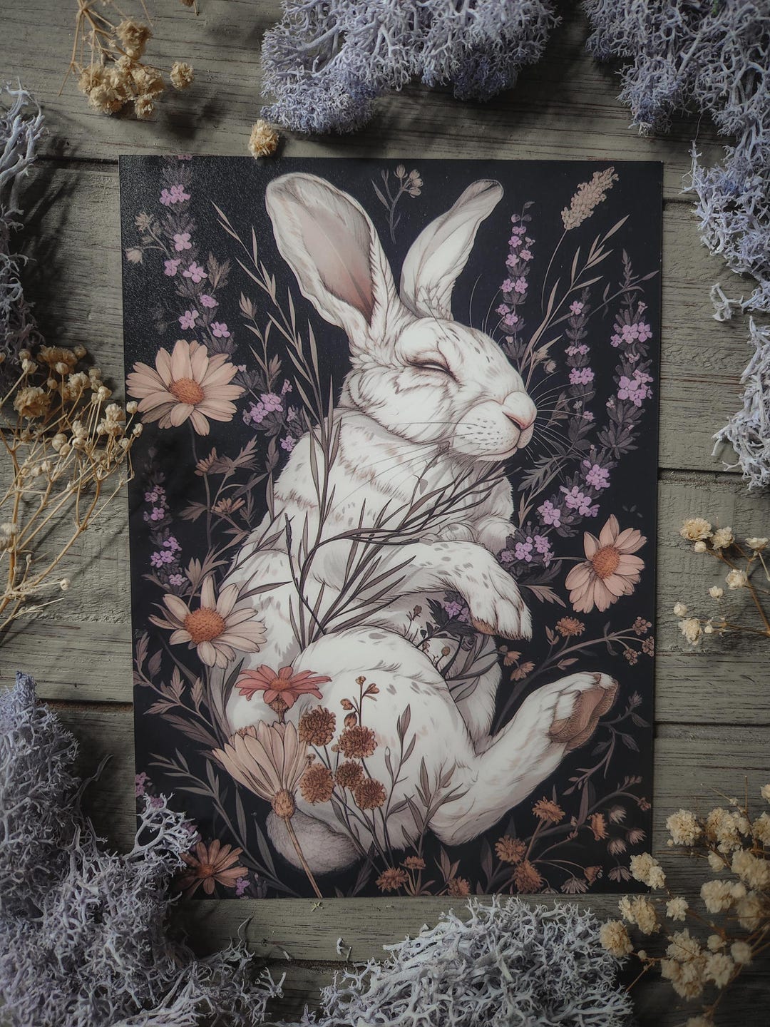 The Spring Hare - 7" X 5" Art Print - Digital Art - Ostara - Witchcraft ...