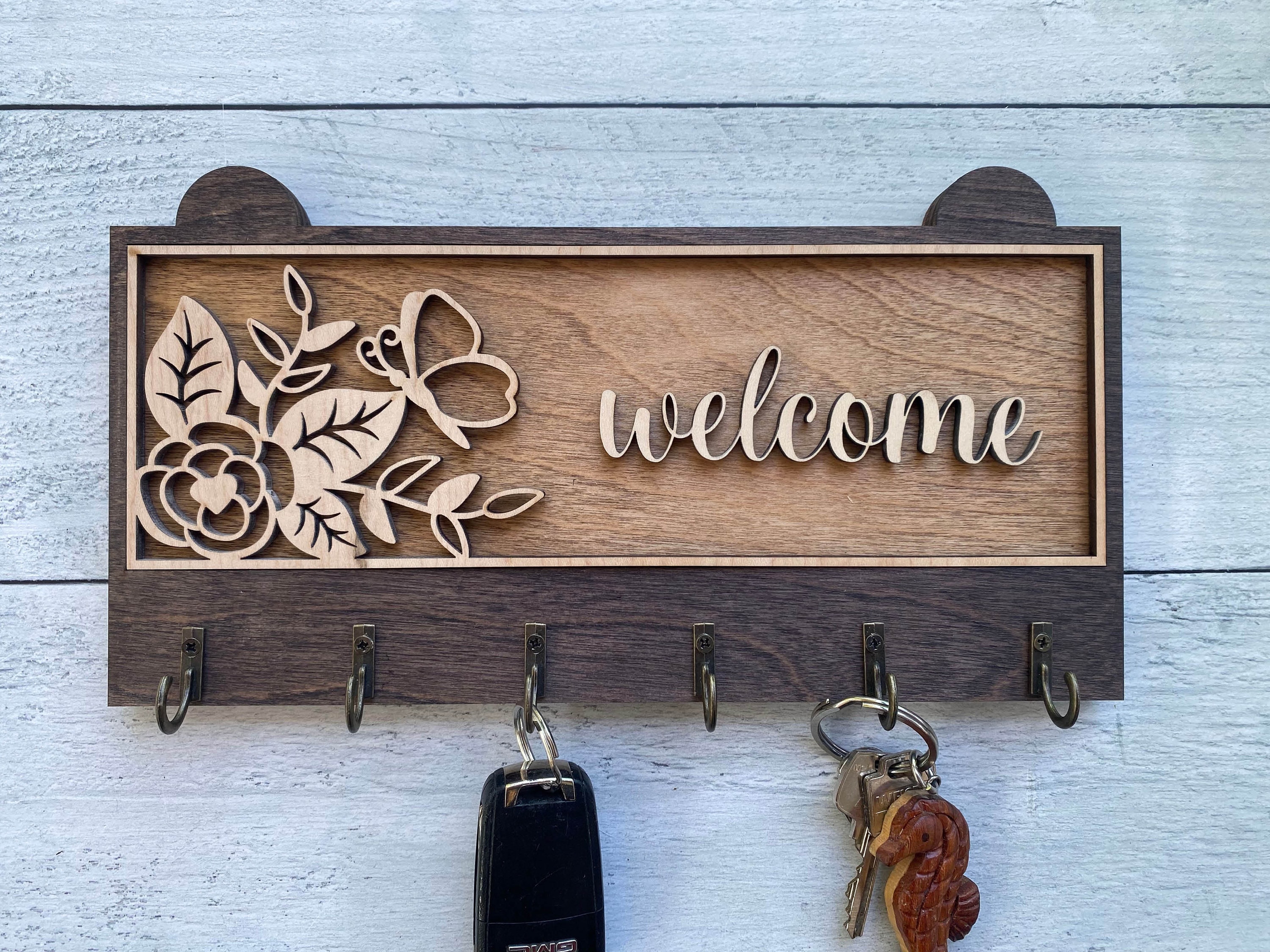 Wall Key Holder | Wall Key Hook | Rustic Home Decor | Farmhouse Wall ...