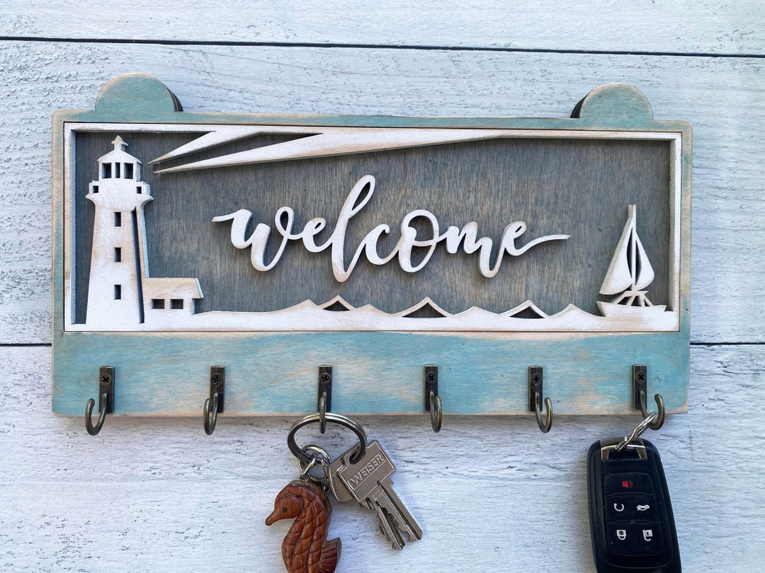 Wall Key Holder | Wall Key Hook | Rustic Home Decor | Farmhouse Wall ...