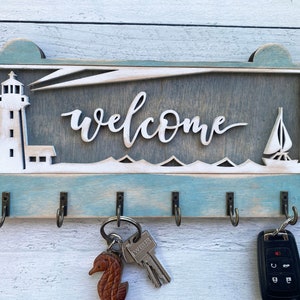 Wall Key Holder Wall Key Hook Rustic Home Decor Farmhouse Wall Decor ...