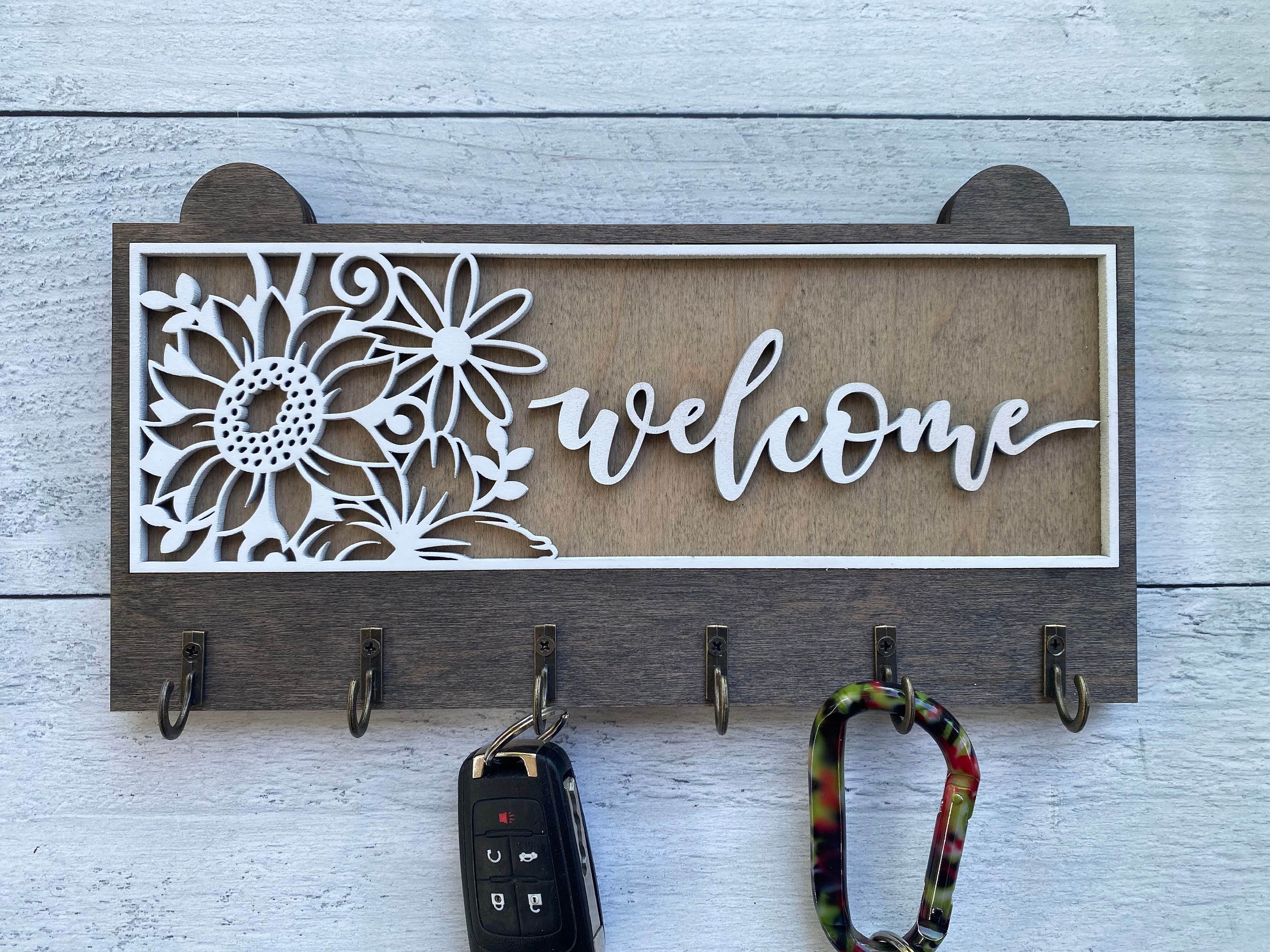 Wall Key Holder | Wall Key Hook | Rustic Home Decor | Farmhouse Wall ...