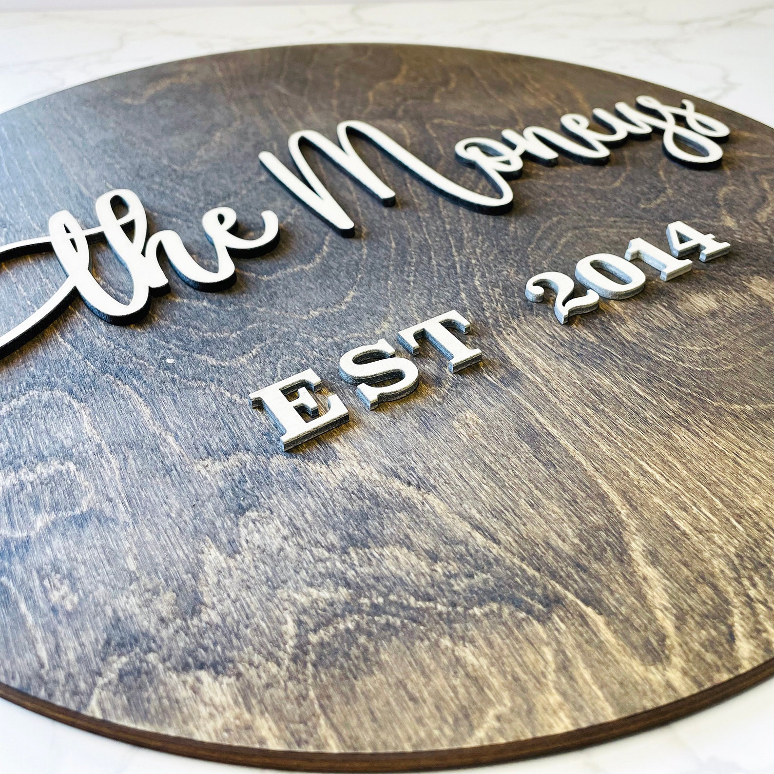 Wood Monogram Sign Custom Wood Family Name Sign Front - Etsy