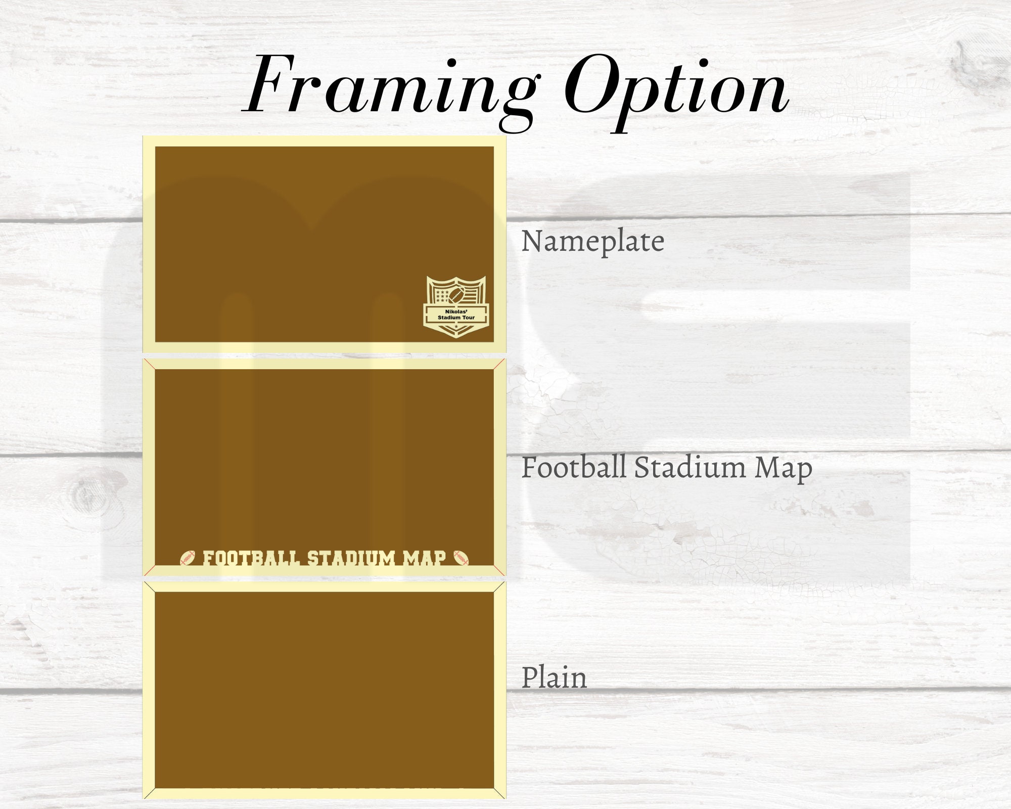 Custom Football Stadium Map, Football Lover Gift for Dad Husband ...