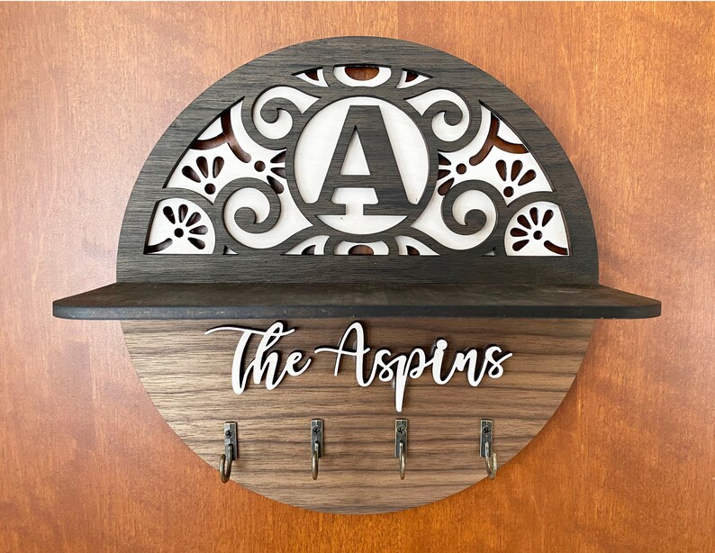 Custom Wall Key Holder Wall Key Hook Monogram Key Holder - Etsy