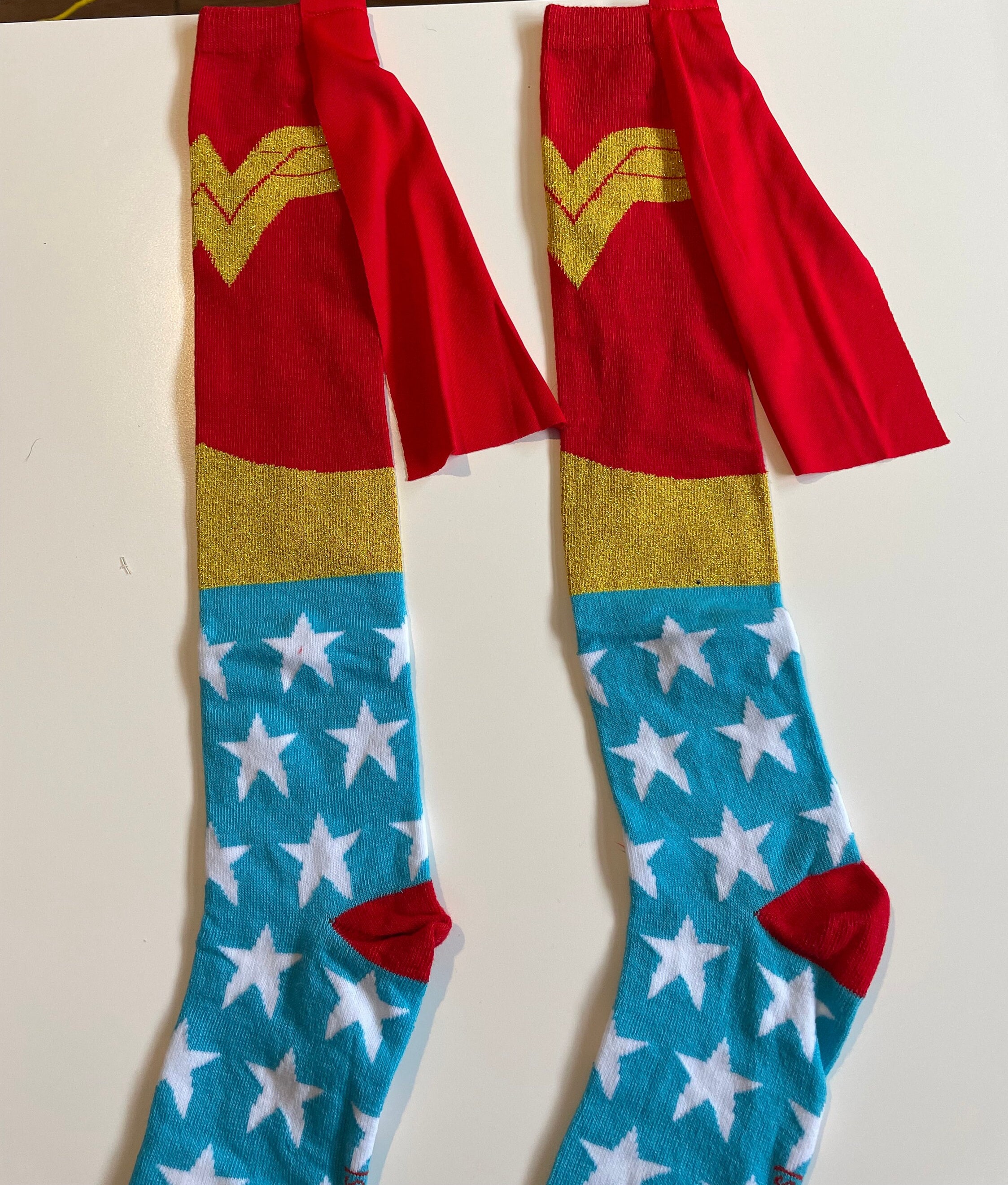 Wonder Woman Knee High Socks With Capes - Etsy UK
