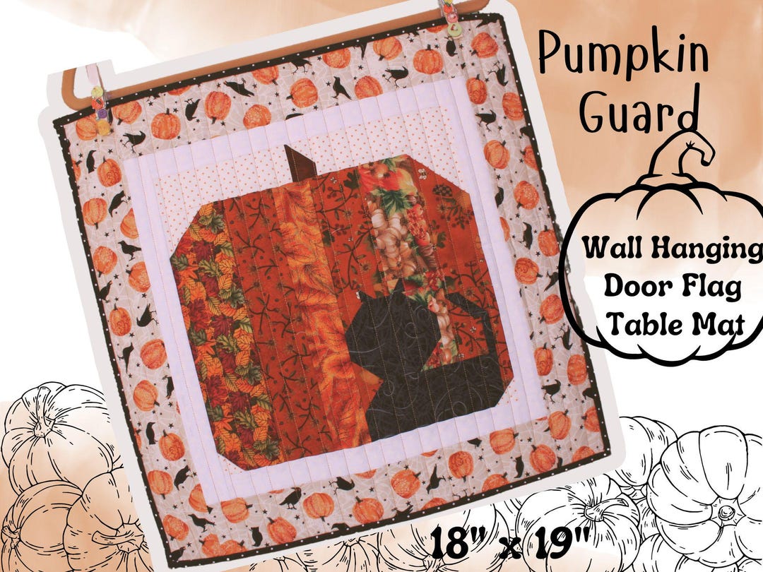 Pumpkin Guard Wall Hanging, Free Shipping, Fall Pumpkin Home Decor ...