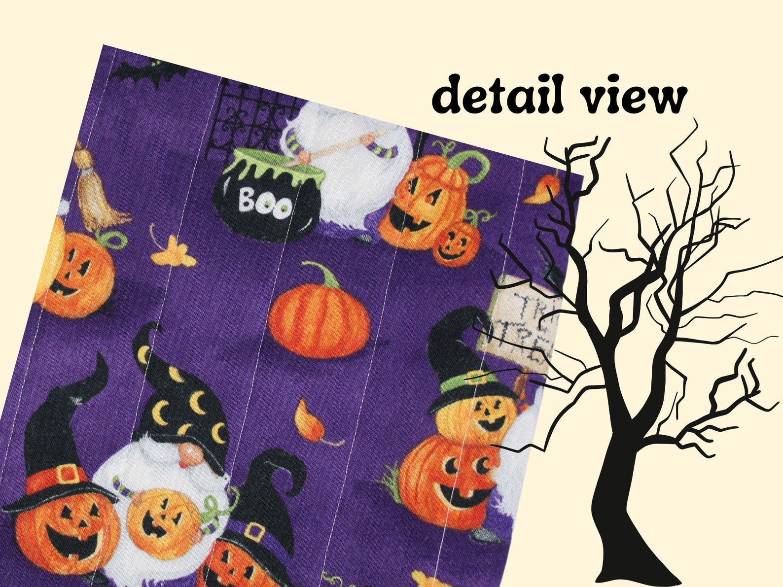 Pumpkin Keeper Project Bag, Free Shipping, Halloween Gnome and Pumpkins ...
