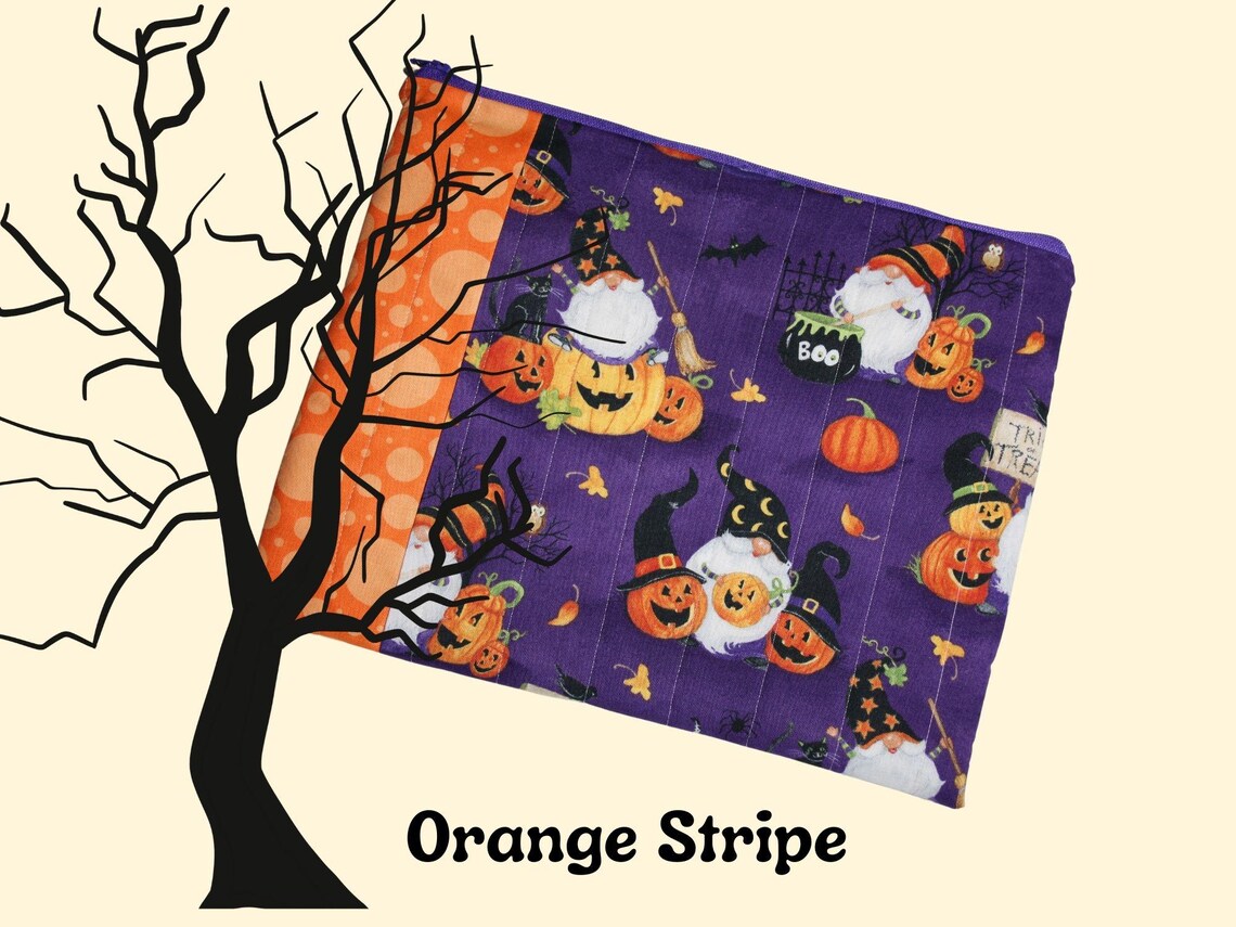 Pumpkin Keeper Project Bag, Free Shipping, Halloween Gnome and Pumpkins ...