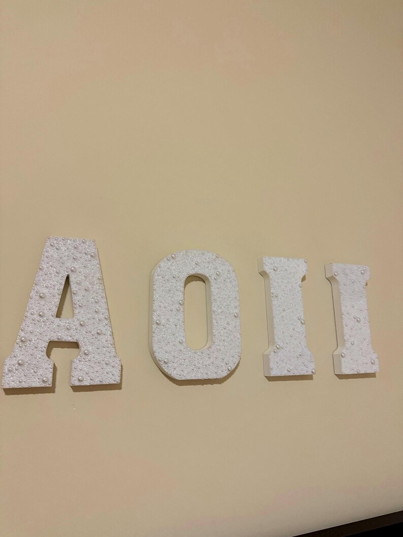 Hand Made White Pearl Letters - Etsy