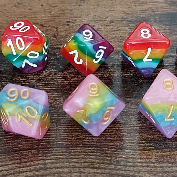 Pastel Rainbow Dice - Etsy
