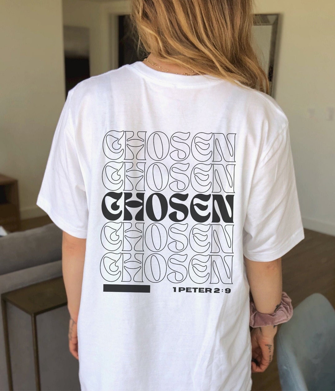 Chosen Bible Verse Shirt Christian Shirts Aesthetic Clothes Oversized ...