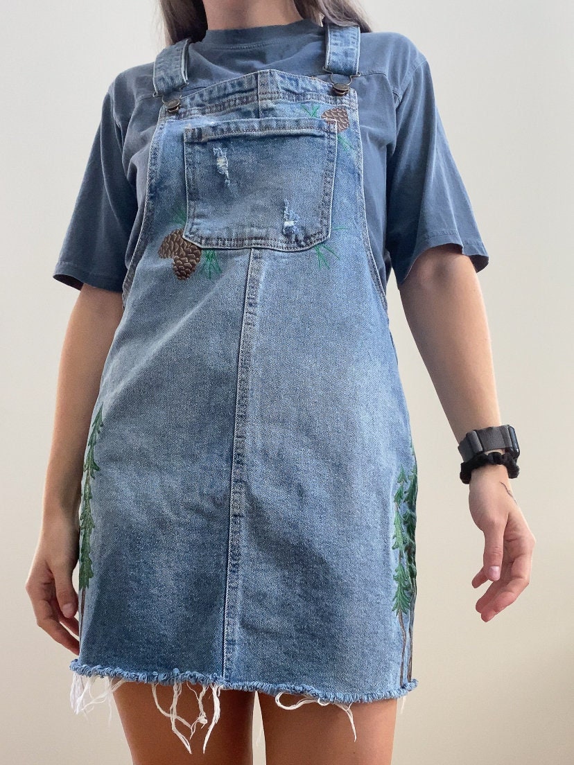 Custom Overalls Dress, Hand Painted Overalls, Custom Denim - Etsy