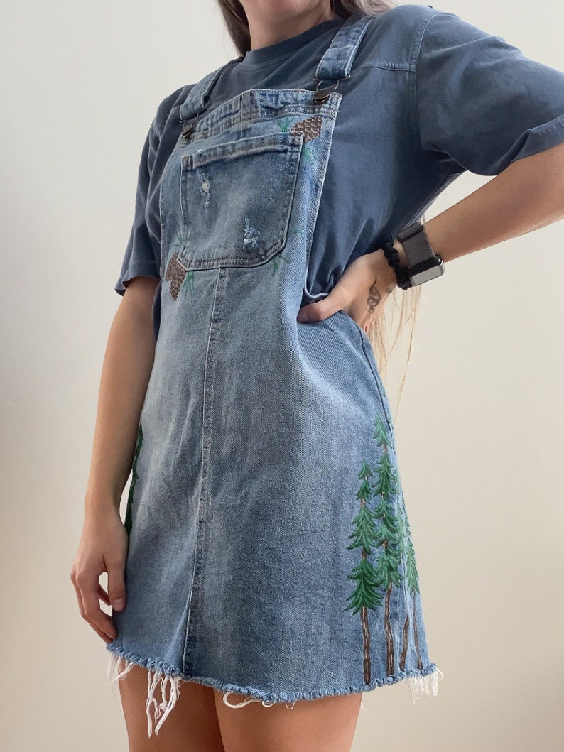 Custom Overalls Dress, Hand Painted Overalls, Custom Denim - Etsy