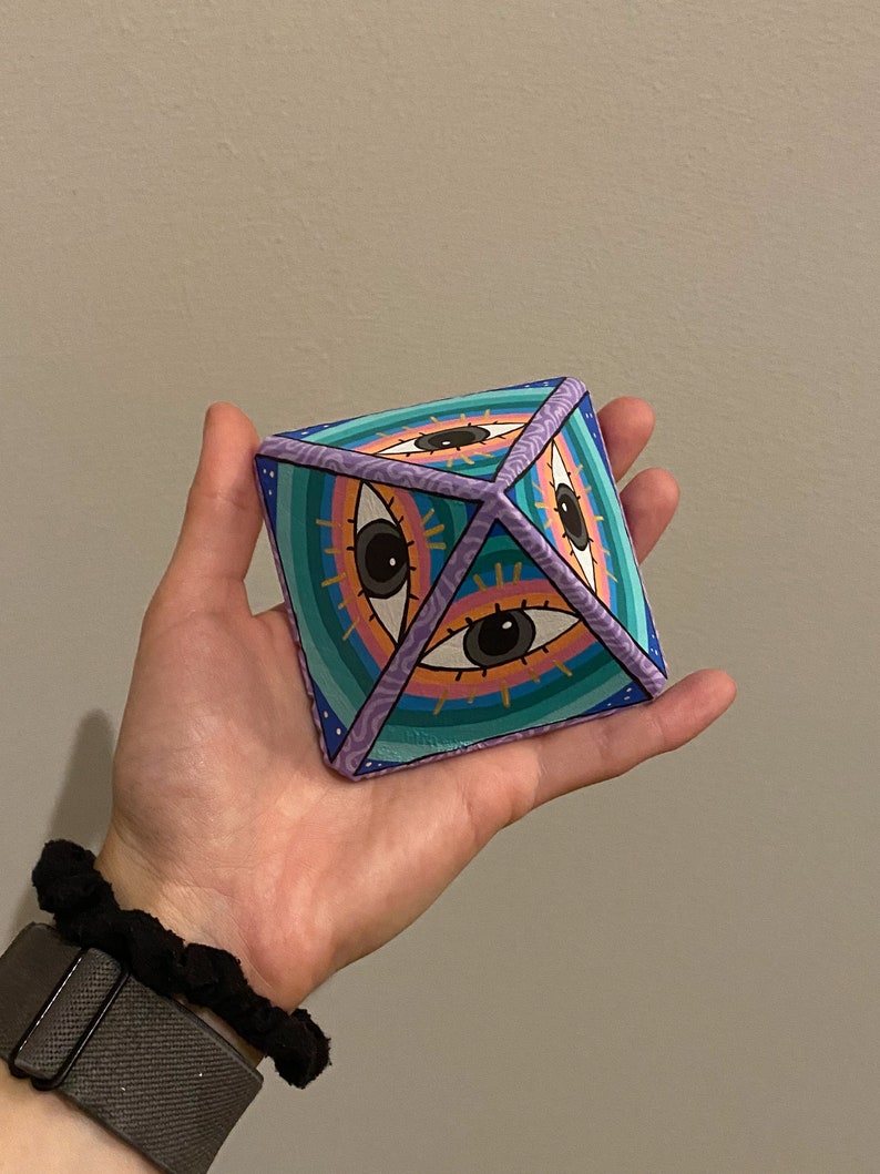 Decorative Pyramid, Wood Art, Pyramid Art, Painted Wood - Etsy