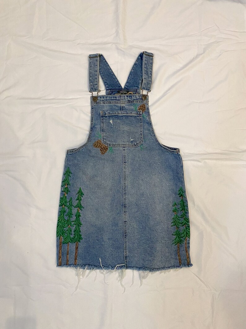 Custom Overalls Dress, Hand Painted Overalls, Custom Denim - Etsy