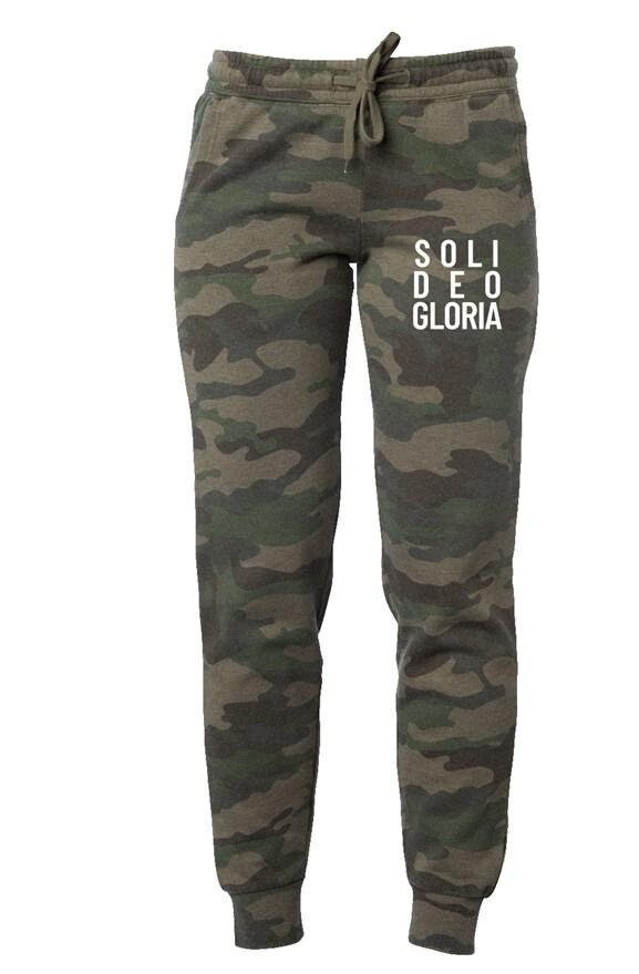 Soli Deo Gloria Womens Camo Wash Sweatpants Etsy
