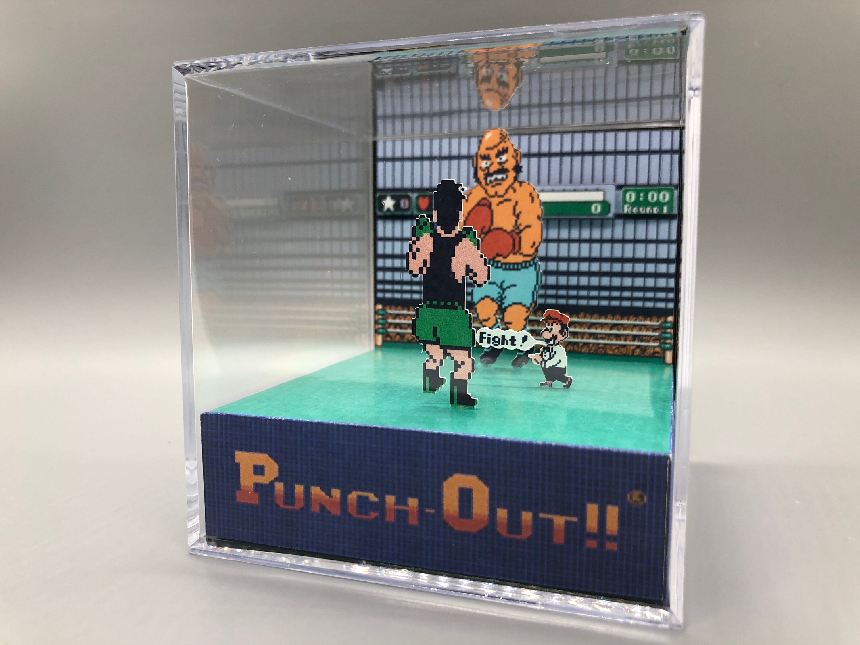 3D Retro Gaming 8-bit Diorama Cube Mike Tysons Punch-out - Etsy