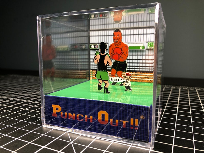 3D Retro Gaming 8-bit Diorama Cube Mike Tysons Punch-out - Etsy