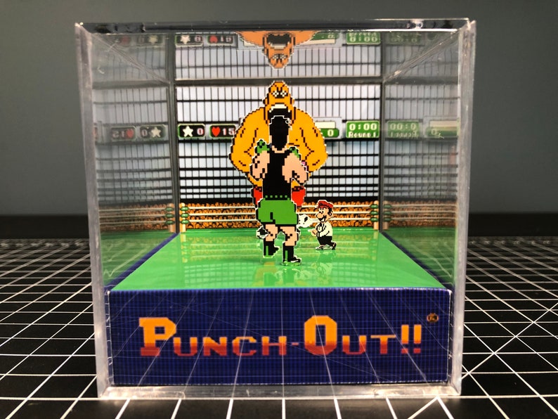 3D Retro Gaming 8-bit Diorama Cube Mike Tysons Punch-out - Etsy